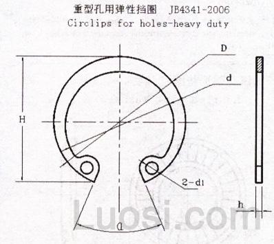 JB /ZQ 4341-2006 重型孔用弹性挡圈 Circlips for hole-Heavy style - 嘉兴德加德企业