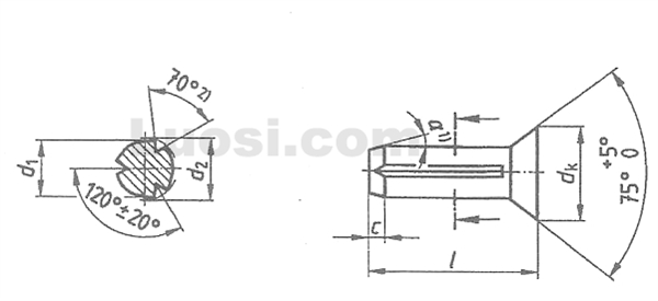 DIN EN ISO 8747 (DIN EN ISO 8747 | ) Grooved pins with countersunk head ...
