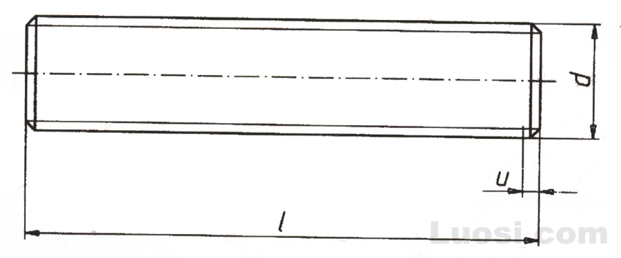 DIN 976-2 螺杆—过盈配合螺纹 (DIN 976-2 | ) Metric interference-fit thread stud ...